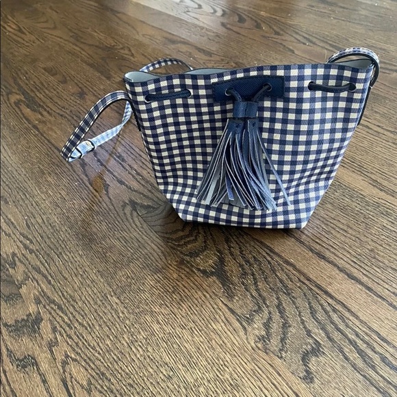 J. Crew | Bags | J Crew Gingham Bucket Bag | Poshmark